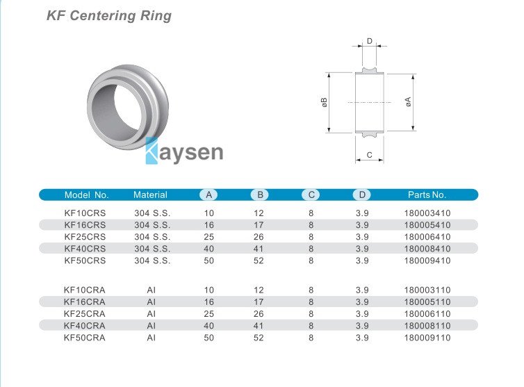 China Vaccum Components-Centering Rings - China Kaysen Steel Industry